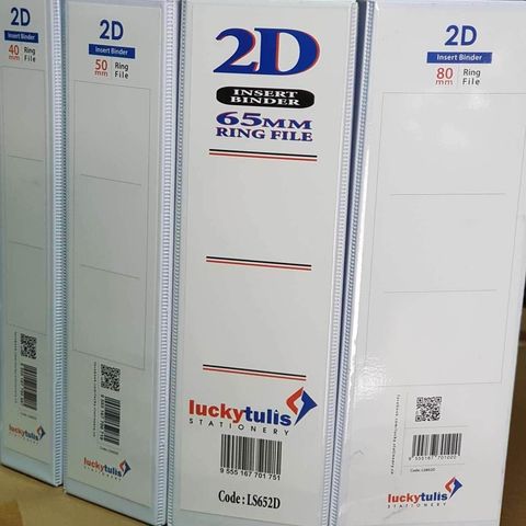 Luckytulis A4 2D Ring PVC White File 1pc – LuckyTulis