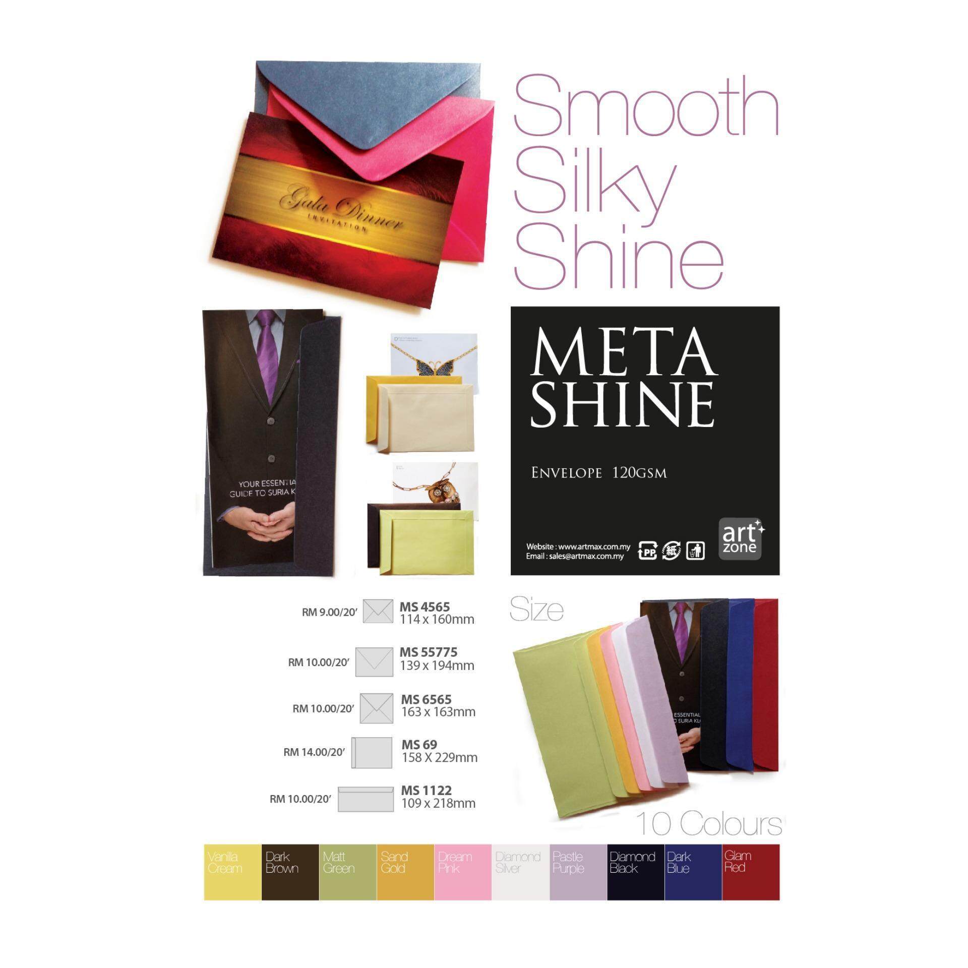ArtZone MetaShine Metallic Color Envelope 120gsm 20pcs/pack
