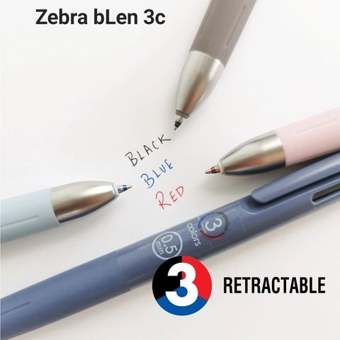 Zebra bLen 3C Emulsion Multi Colours Ball Pen 0.5mm 0.7mm – LuckyTulis