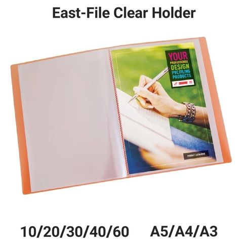 East-File Clear Book Holder Display Folder CNA10 20pages 30pg 40pg 60pg ...