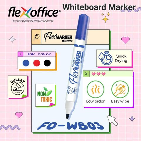 FlexOffice FlexMarker Whiteboard Marker FO-WB03 – LuckyTulis
