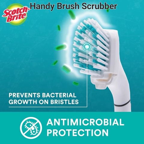 3M Scotch-Brite Handy Brush Scrubber, Non-Scratch Bristles, 1 pc/pack ...