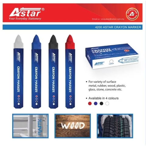 Astar Marking Crayon Marker 12pcs/box – LuckyTulis