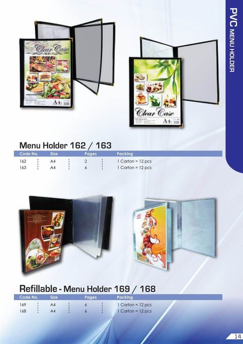 K2 A4 Clear Case Menu Book File Folder 162 2pages / 163 6pages – LuckyTulis