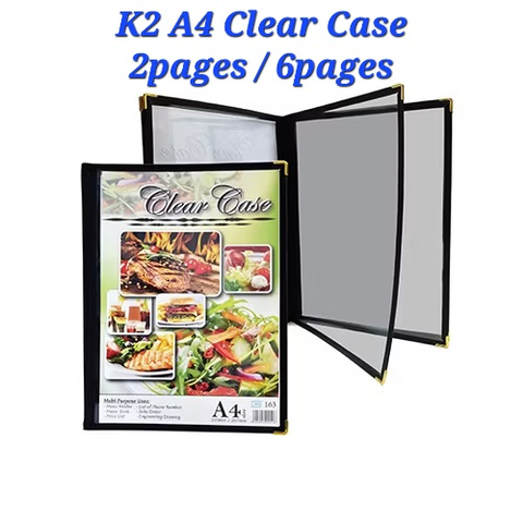 K2 A4 Clear Case Menu Book File Folder 162 2pages / 163 6pages – LuckyTulis