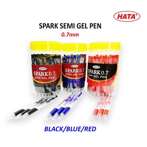 HATA SEMI-GEL RETRACTABLE GEL PEN SPARK 0.5mm/0.7mm/1.0mm MX5 / MX7 ...