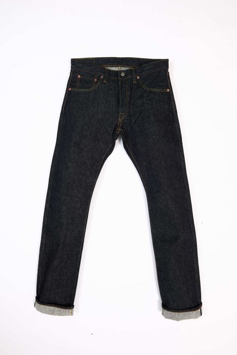 Pure Blue Japan PBE-005 17.5oz Beige Core Indigo 'Raw" (Slim Straight ...