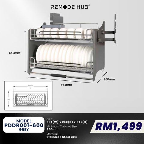 Kitchen Organizer. Pull Down Dish Rack. Condiments Rack, Pull Out ...