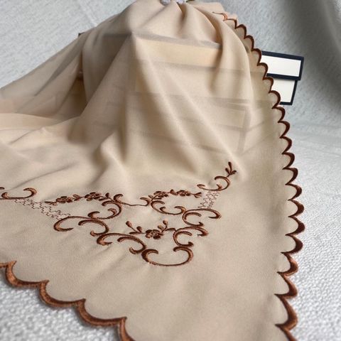 Veil chiffon lekuk biasa + bunga bucu (VEIL SAHAJA) Selendang – Hanna Rauda