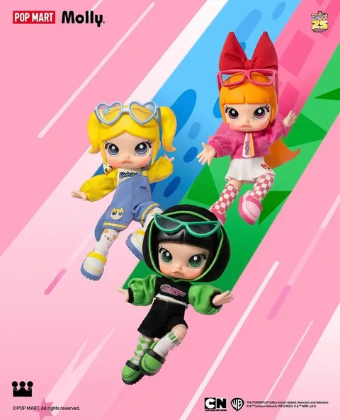 【popmart Molly X 飛天小女警系列可動人偶盲盒款】 Toyzsshop
