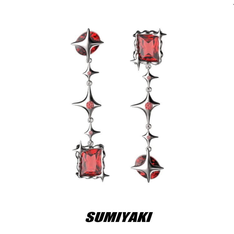SUMIYAKI 原創 禁忌系列芒星耳環 2024年全新耳環耳夾女長款高街耳飾