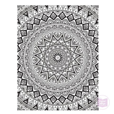 Extreme Copy Colouring for Adults Mandala – Junior Page