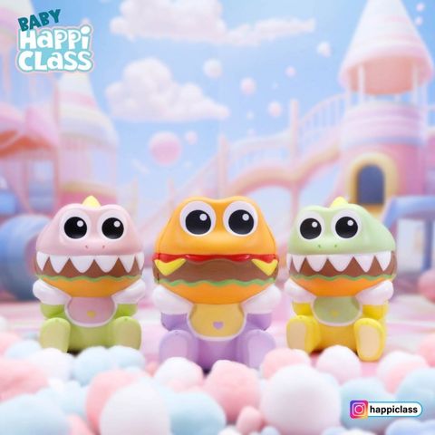 Happi Class 漢堡人 快樂班寶貝解壓球 盒玩 – ADJ’s TOY雲朵玩具