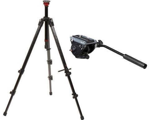 Manfrotto 755CX3 MagFiber Video Tripod Legs with Rapid Center Column ...