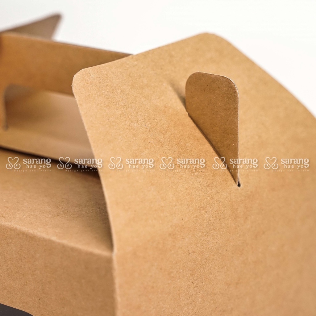Plain Craft Box with Handle Window Box Kahwin Nikah Tunang Doorgift Box ...