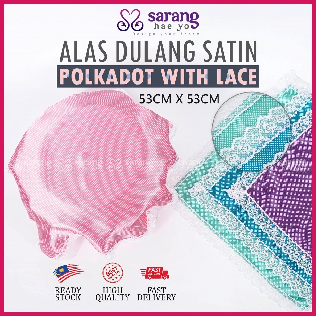 Kain Satin Alas Dulang Hantaran Polkadot Bercorak Kahwin Tunang Nikah ...