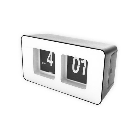 自動翻頁時鐘-沉穩橘｜北歐極簡機械翻頁×清脆聲響｜儀式感生活控與質感空間愛好者｜SHM-AC24OB｜SMARTHO – SMARTHO智殿國際