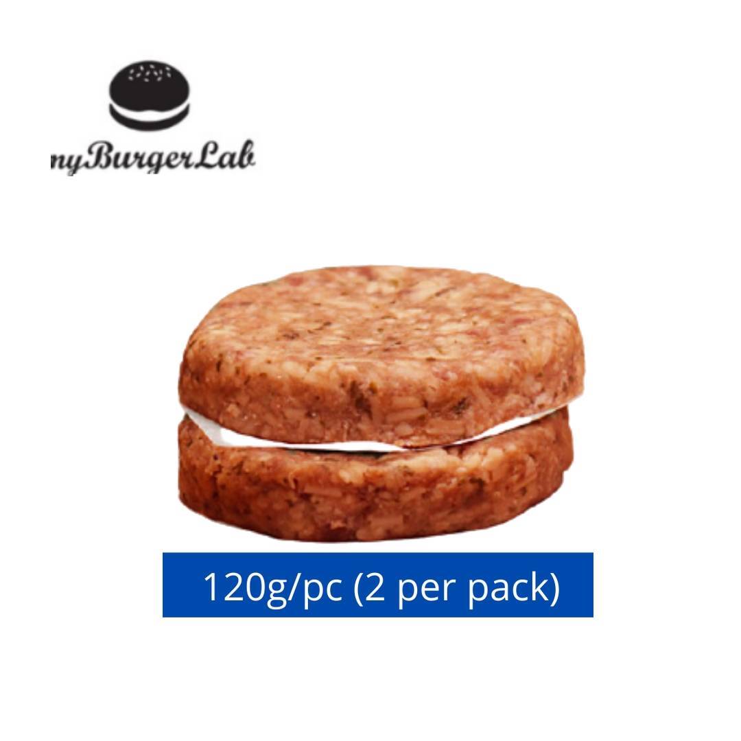 Frozen myBurgerLab Garlic Parmesan Beef Patties 120g x 2pcs per pack ...