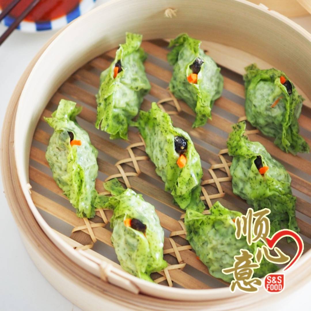 S&S Frozen Dim Sum Black Pearl Topping with Chicken Meat Shrimp ...