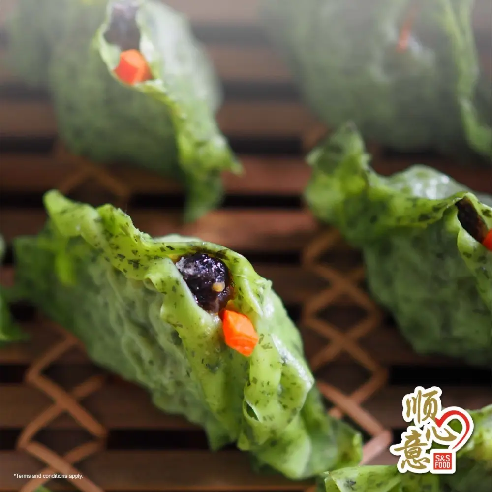 S&S Frozen Dim Sum Black Pearl Topping with Chicken Meat Shrimp ...