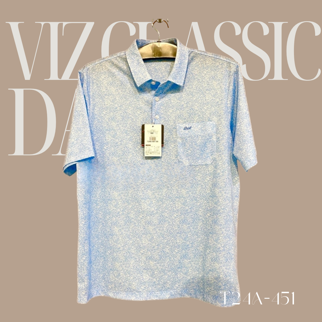 復古玩味 滿版印花 水紋淡藍【短袖POLO衫】T24A-451 – VIZ CLASSIC 男性精品服飾