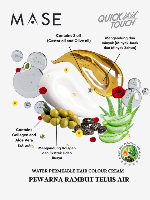 Quick Touch 1 Minute Hair Color 20 Brown Black Instant Hair Colour Hair ...