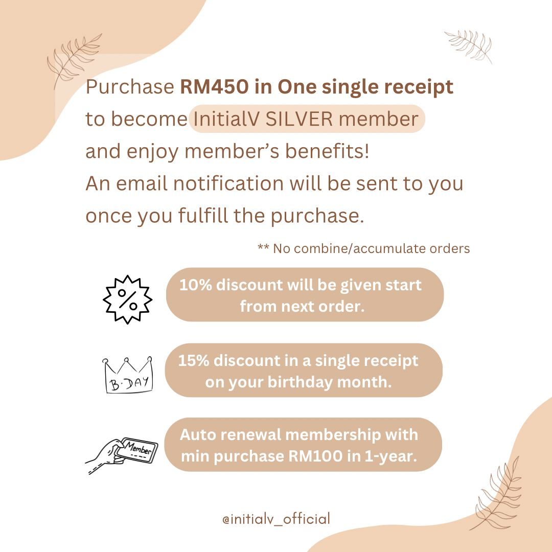 How to Become SILVER member? – INITIALV V STUDIO