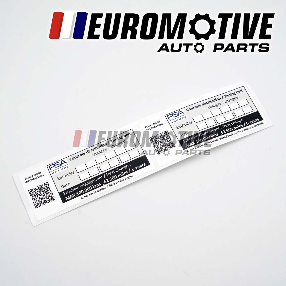 Original Timing Belt Mileage Reminder Sticker Peugeot Citroen ...