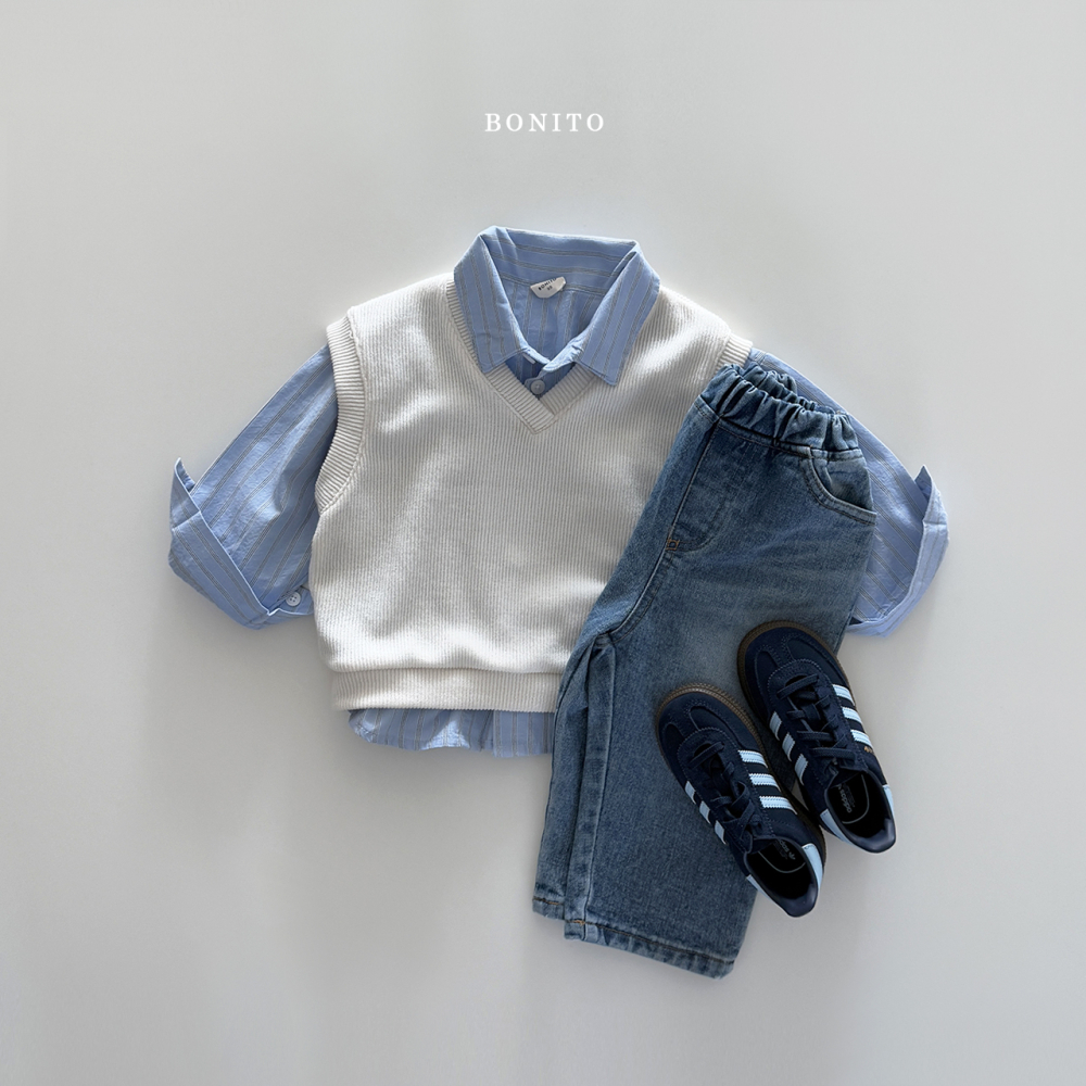 s/s Bonito v領羅紋背心 kids – DUODUO SELECT 童裝選物