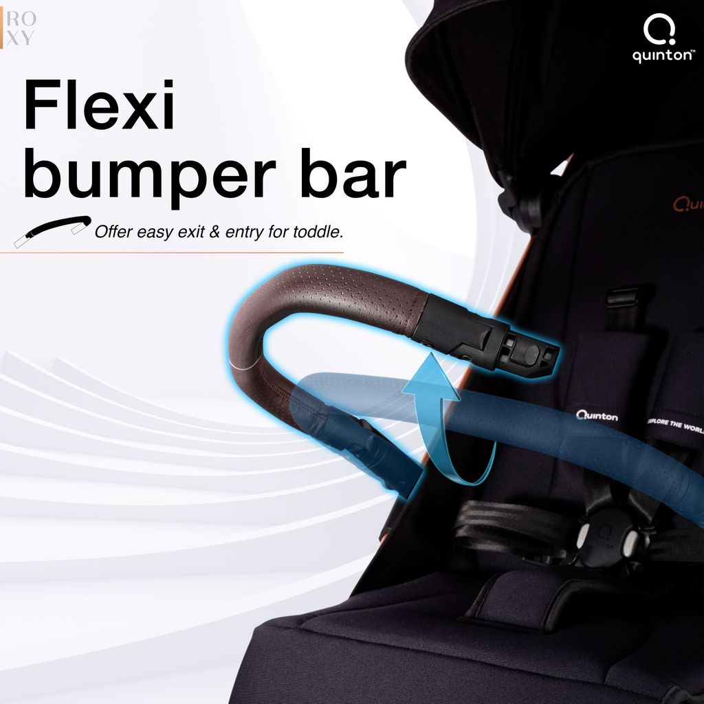 Quinton Roxy Rose Gold/Black Frame Auto Fold Stroller – Aishah Baby Store