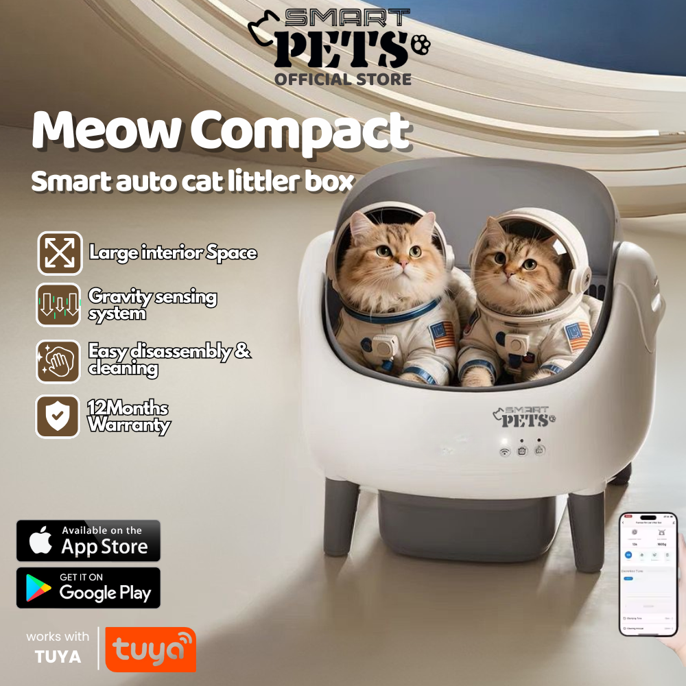 Smartpets Meow Compact Smart Auto Cat Litter Box – Smart Pets