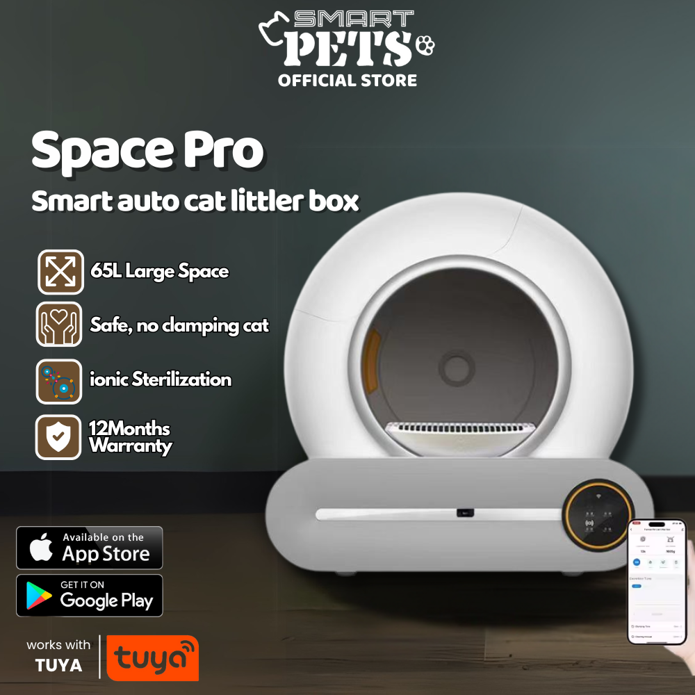 Space Pro Automatic Cat Litter Box 65L – Smart Pets