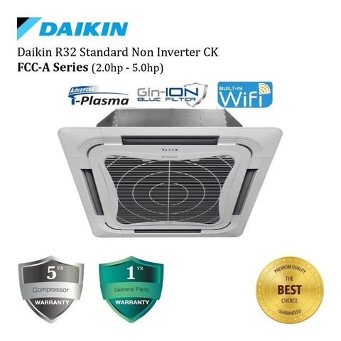 DAIKIN 1.0-5.0HP Non Inverter Ceiling Cassette Air Conditioner FFC/ FCC ...