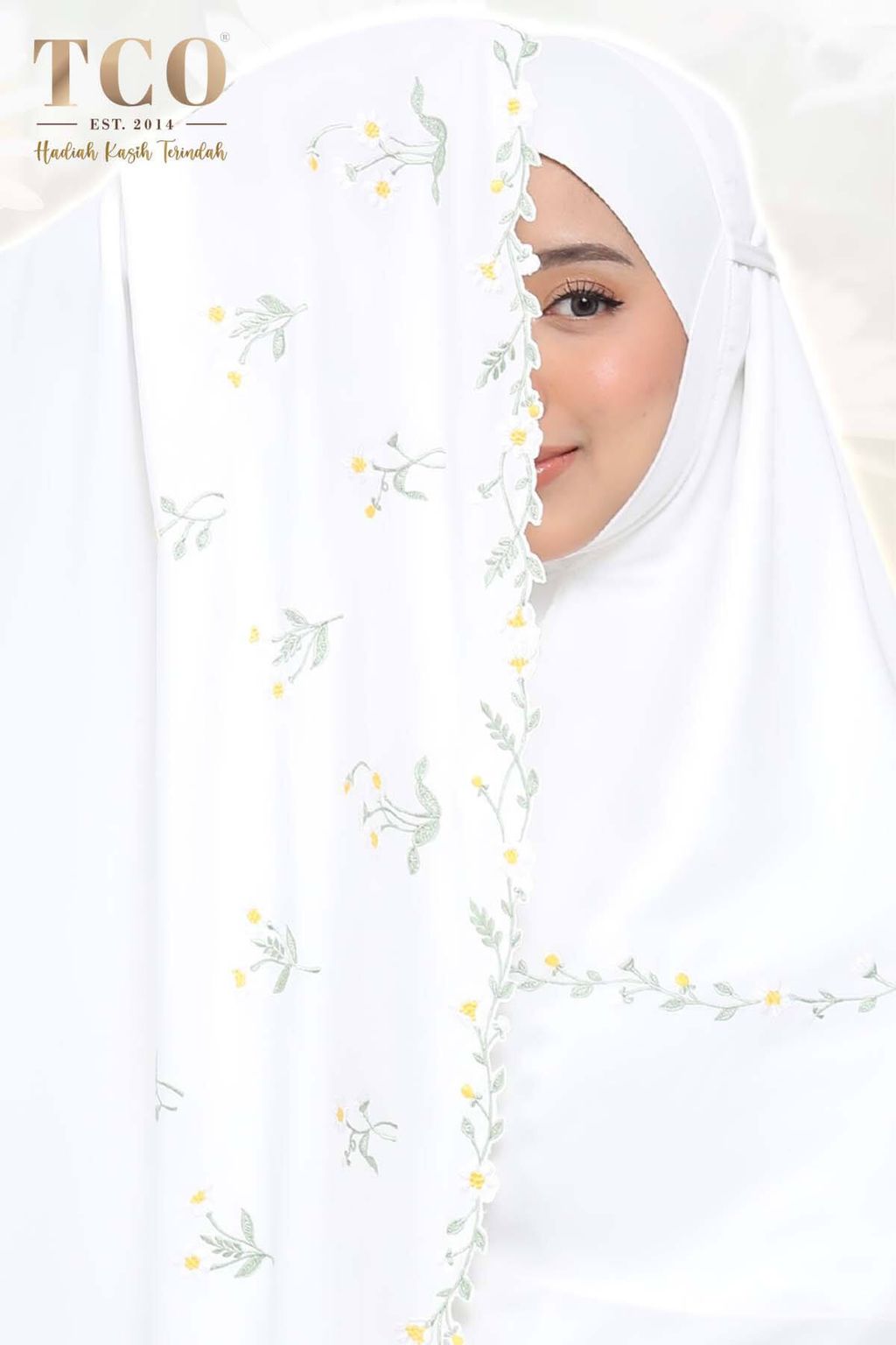 NEW! Telekung Daisy Luxe Off White – Telekung TCO