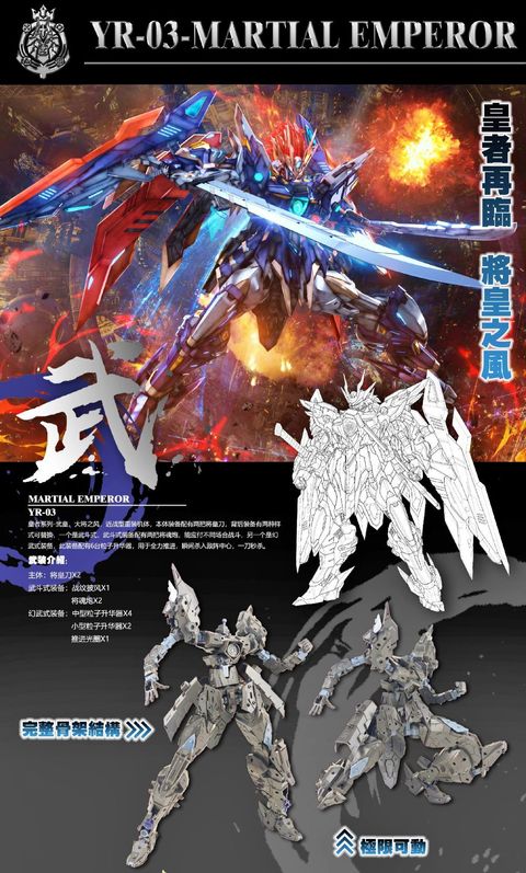SNAA Super Nova 1/100 YR-03 Martial Emperor Model Kit – Toys Player ...