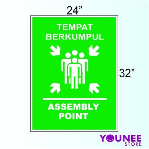 ASSEMBLY POINT / TEMPAT BERKUMPUL / TEMPAT BERHIMPUN SIGN – Youneestore