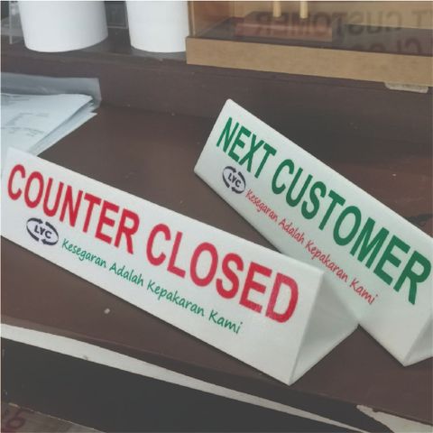 Counter closed sign / kaunter tutup sign / A type 2 sided signage ...