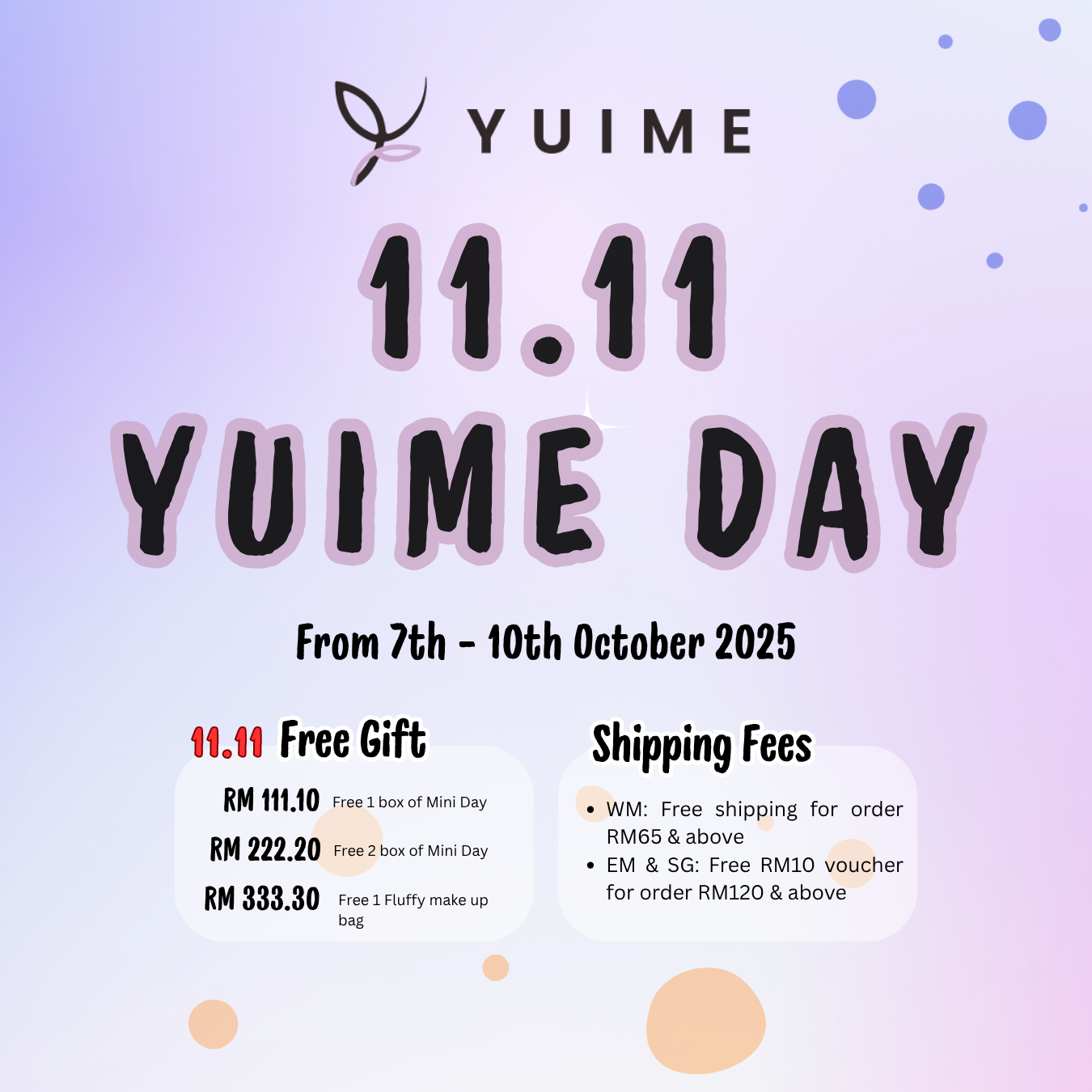 [Mini Day 迷你巾] 11.11 x NOV YUIME DAY – Yuime Premium Sanitary Pad