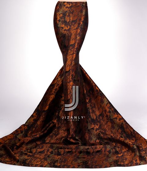 Brocade zaina warm brown orange – JIZANLY
