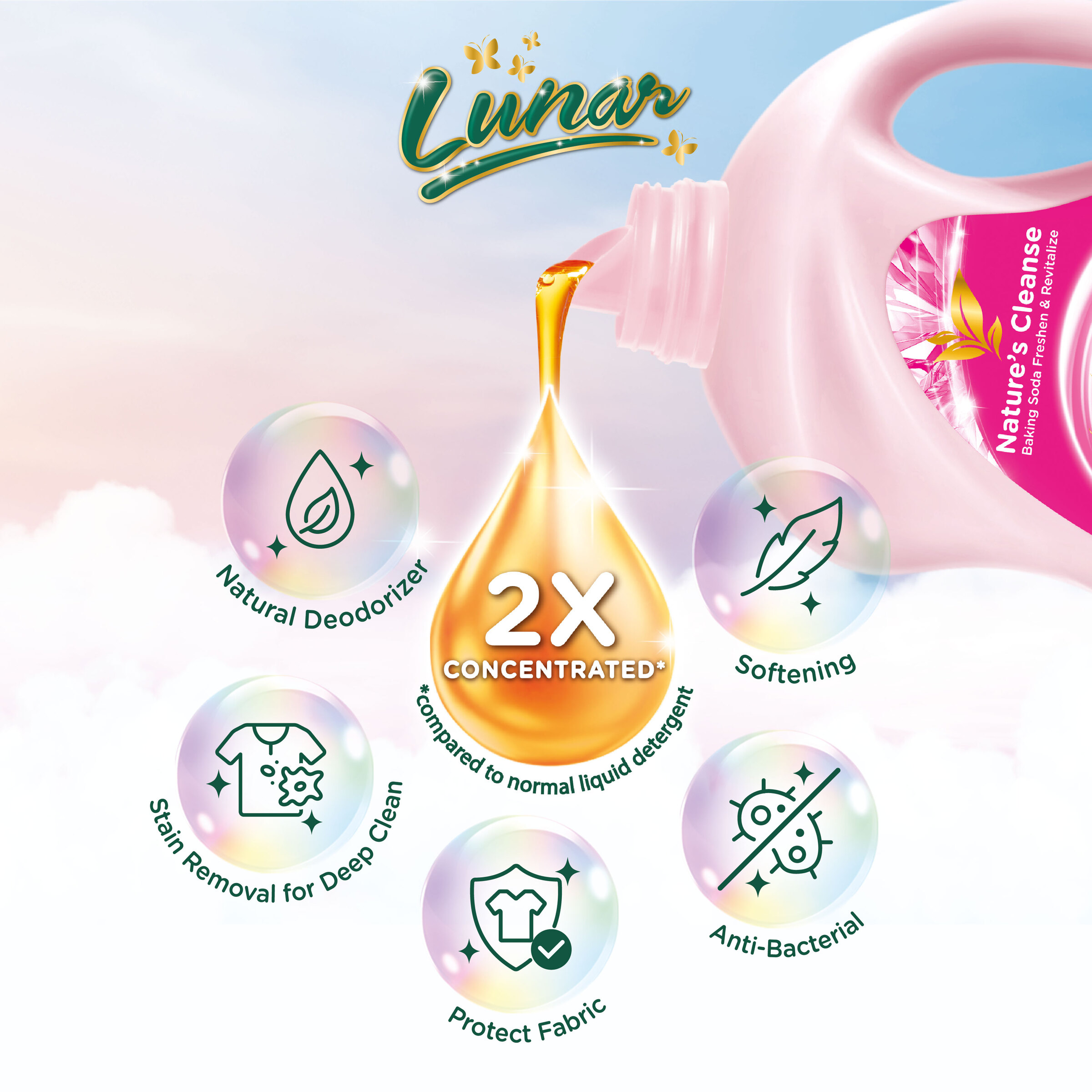 LUNAR Baking Soda Liquid Detergent Twilight Rose 3L – LUNAR MALAYSIA