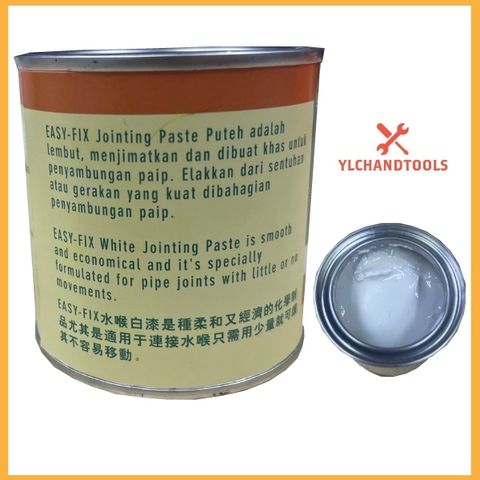 White Jointing Paste 水喉白漆 Jointing Paste Puteh 200 / 500 grams Easy-Fix ...