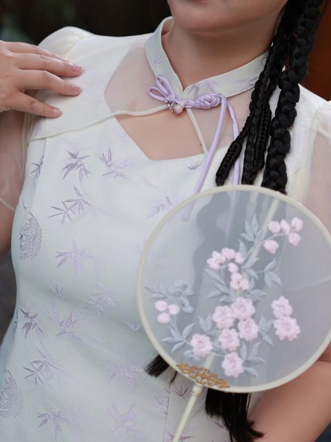 Lavender Bamboo Grace Cheongsam – TWO L