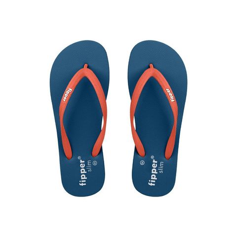 Fipper Slim Rubber for Women in Blue (Snorkel) / Peach – Fipper Slipper