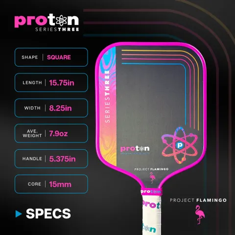 Proton Project Flamingo Wide Body 15MM Pink – TopSports PickleBall MY