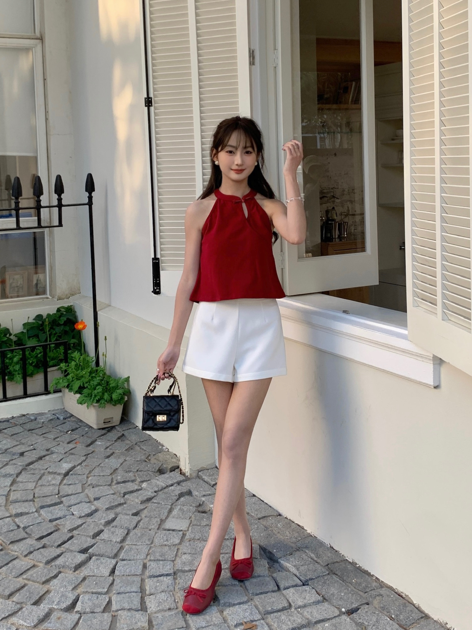 BLISS HALTER SLEEVELESS TOP (MAROON) – YOOMI STUDIO