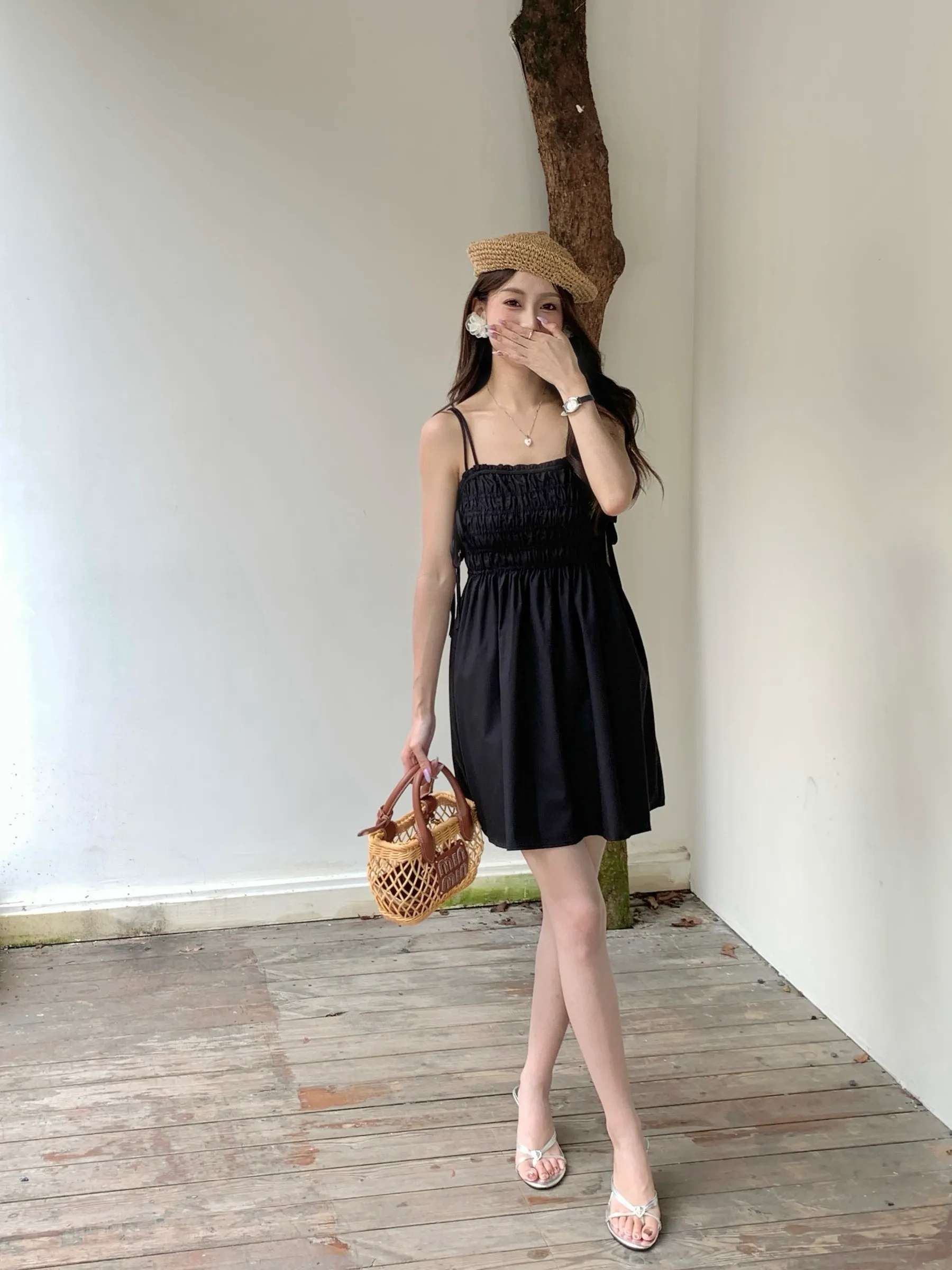 AMELIA RUCHED TUBE MINI DRESS (BLACK) – YOOMI STUDIO