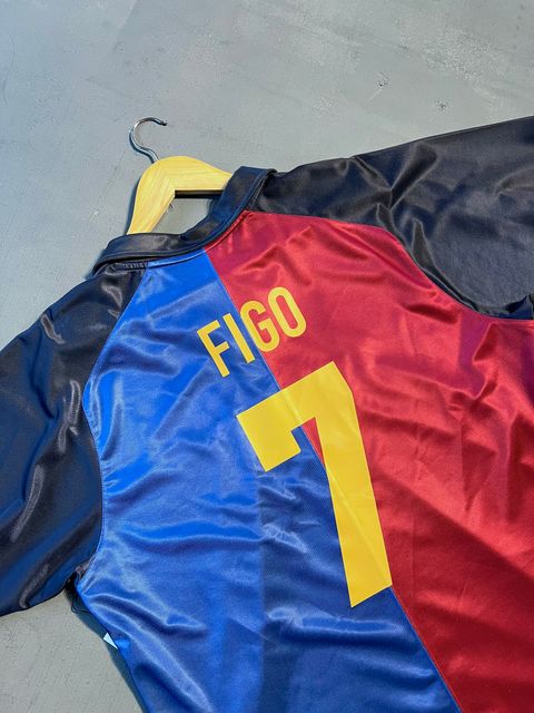 Barcelona Nike 1999/2000 Home Kit Football Jersey #7 Figo – Arscha Allspace