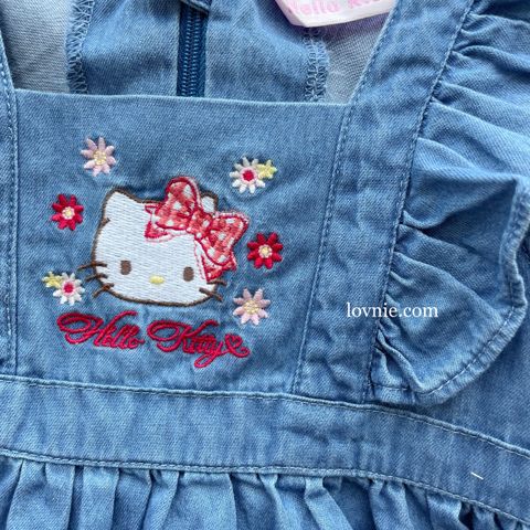 L8756_25 Hello Kitty牛仔背带裙 Baby Girl Jeans Dress – Lovnie
