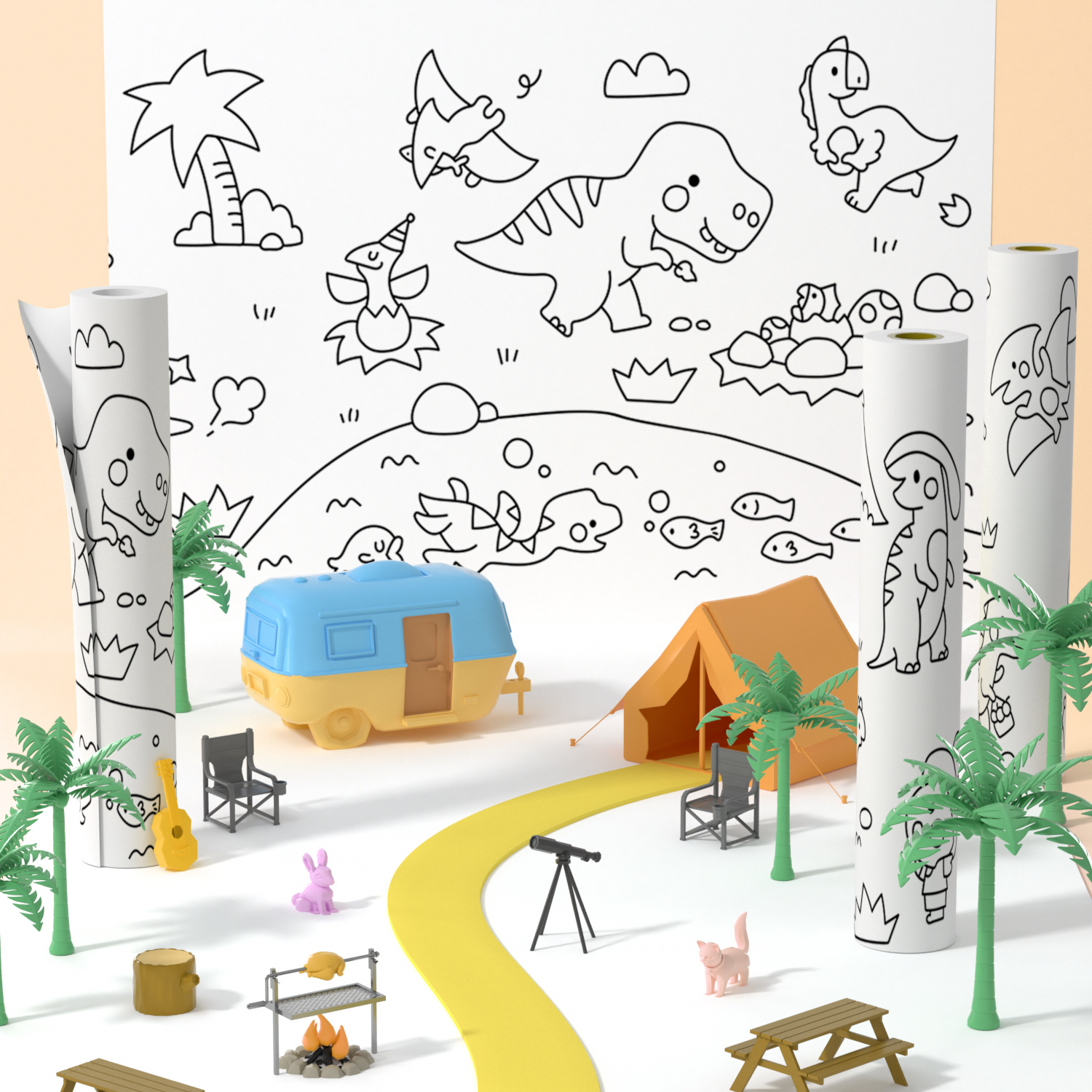 Jar Melo Sticky Drawing Paper Roll 3M – ZenZion Wonders