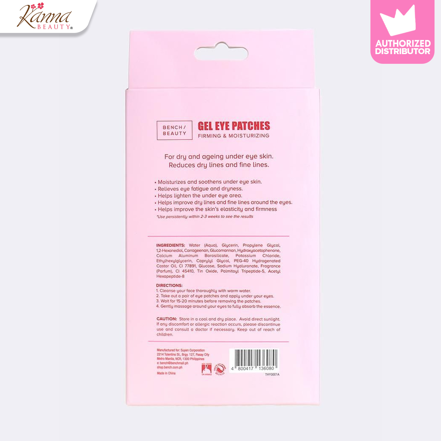 Bench Beauty Gel Eye Patches – 6 Pairs | Bench Gel Eye Patches Dark ...